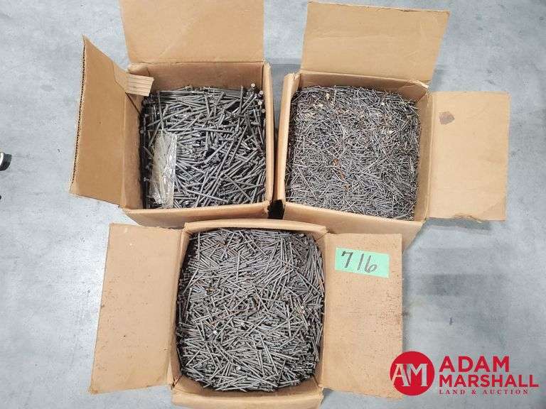 (3) Partial Boxes Assorted Nails - Adam Marshall Land & Auction, LLC