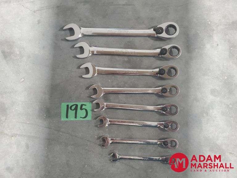 (8) Blue Point by Snap-On Ratcheting Combination Wrenches 5/16" - 3/4 ...