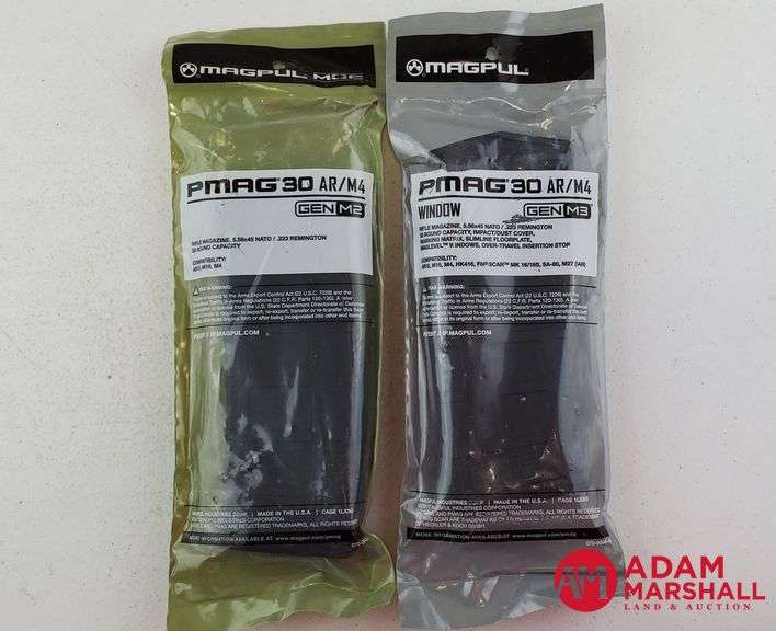 Magpul PMAG 30 AR/M4 30 Rd Magazines - (1) Gen M2 & (1) Gen M3 - Adam ...