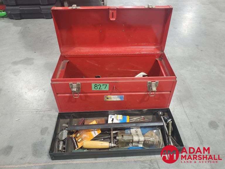 NAPA Tool Box W/ Assorted Tools - Adam Marshall Land & Auction, LLC