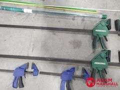(2) Masterforce Clamps, 12' Wire Fishing Rod, (2) Irwin Clamps - Adam ...