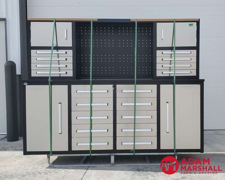 Unused Steelman Tool Box - 18 Drawer & 4 Door - Stainless Steel - 87"W ...