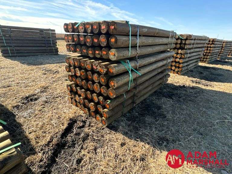 (72) 2024 Southern Yellow Pine Treated Posts, Sold 72 x Bid - Adam ...