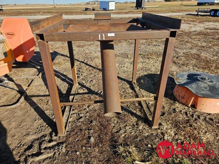 Metal Seed Box Stand w/ Distribution Chute - Adam Marshall Land ...