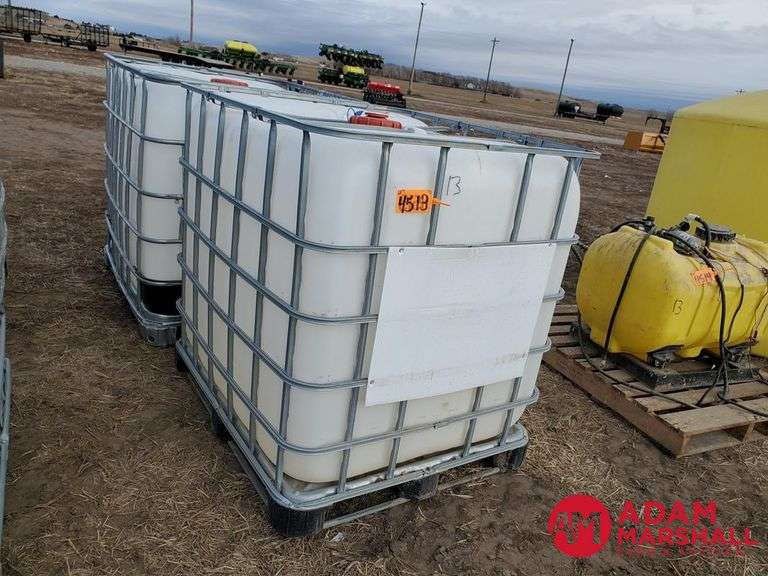 (2) Bulk Poly Chemical Totes - Adam Marshall Land & Auction, LLC