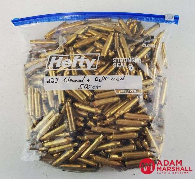 Brass Only - 223 Rem, Cleaned (500) - Adam Marshall Land & Auction, LLC