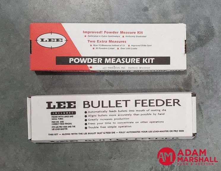 Lee Powder Measure Kit & Bullet Feeder - All NIB - Adam Marshall Land ...
