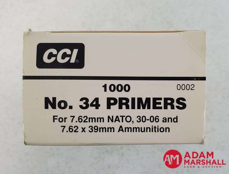 CCI No.34 Primers For 7.62 MM NATO, 30-06 & 7.62 X 39 MM (10 X 100 ...