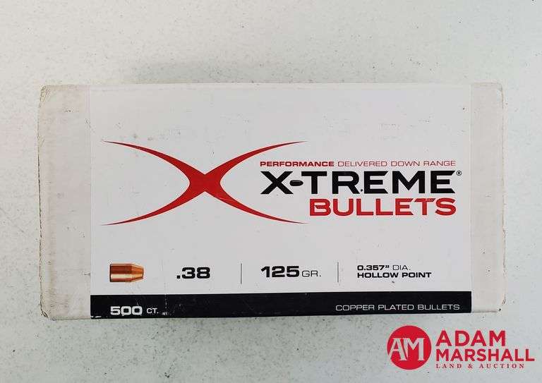 Bullets - X-Treme Bullets - 38 Cal, 357 Dia, 125 Gr HP (1 X 500) - Adam ...