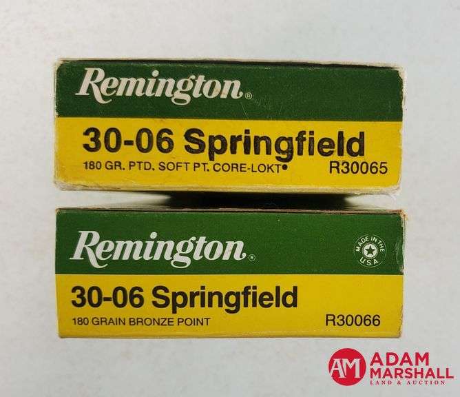 Remington 30-06 Springfield: 180 Gr PTD SP Core-Lokt (1 X 20), 180 Gr Bronze Point (1 X 20 ...