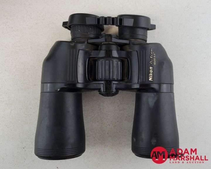 Nikon Action 10X50 6.5 Binoculars W/Case - Adam Marshall Land & Auction ...