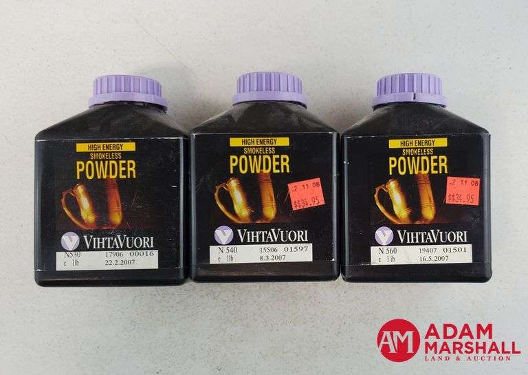 VihtaVuori High Energy Smokeless Powder: N530 (1 Lb), N540 (1 Lb), N560 ...