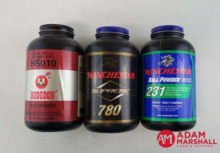 Assorted Powde: Winchester Supreme 780 (1 Lb), Winchester Ball 231 (1 ...
