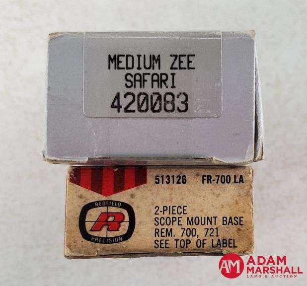 Vintage Redfield 2-Piece Scope Mount Bases & Burris Med Zee Safari ...