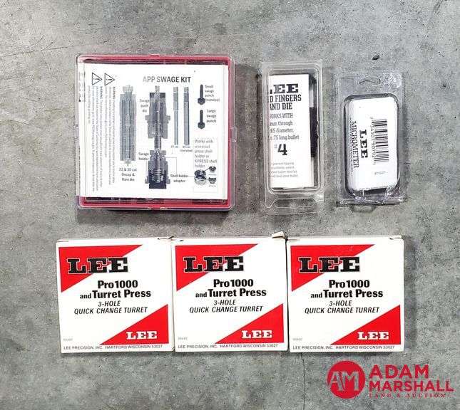 Lee: APP Swage Kit, (3) Pro 1000 Quick Change Turret, Feed Fingers ...