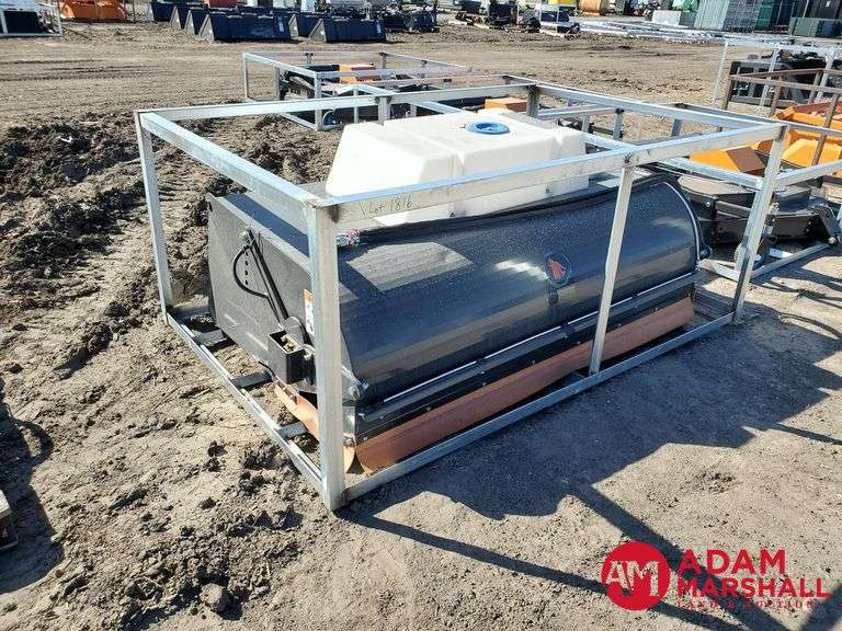 Unused Wolverine 72" Wide Hydraulic Sweeper w/ Water Tank for Skid ...