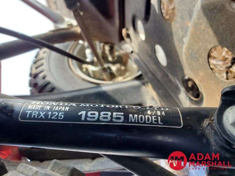 1985 Honda TRX 125 - Adam Marshall Land & Auction, LLC
