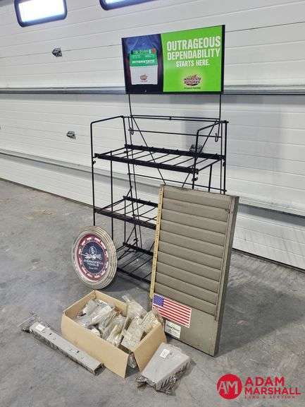 Assorted - Interstate Battery Rack, Cornwell Wall Clock, Wall Mount ...
