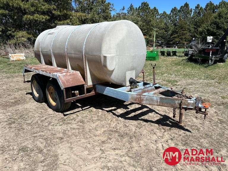 1000 Gallon Poly Tank Trailer - Adam Marshall Land & Auction, LLC