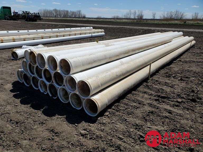 (20) PVC Main Line Irrigation Pipe, 30 FT, 10", (1) 25 FT, (1) 19½ FT ...
