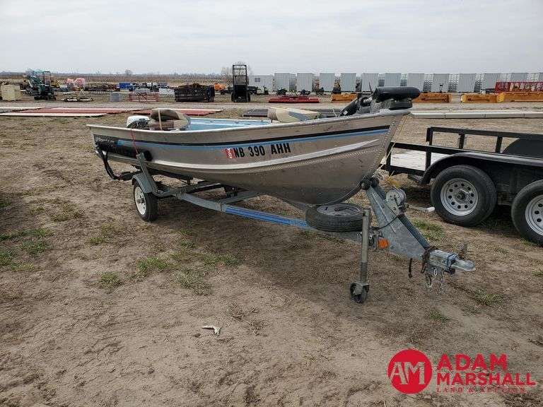 1989 Blue Fin Spectrum 1500 Aluminum Boat w/ Trailer - 15FT - Adam ...