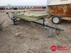 Lowe 14FT John Boat w/ Trailer - Adam Marshall Land & Auction, LLC