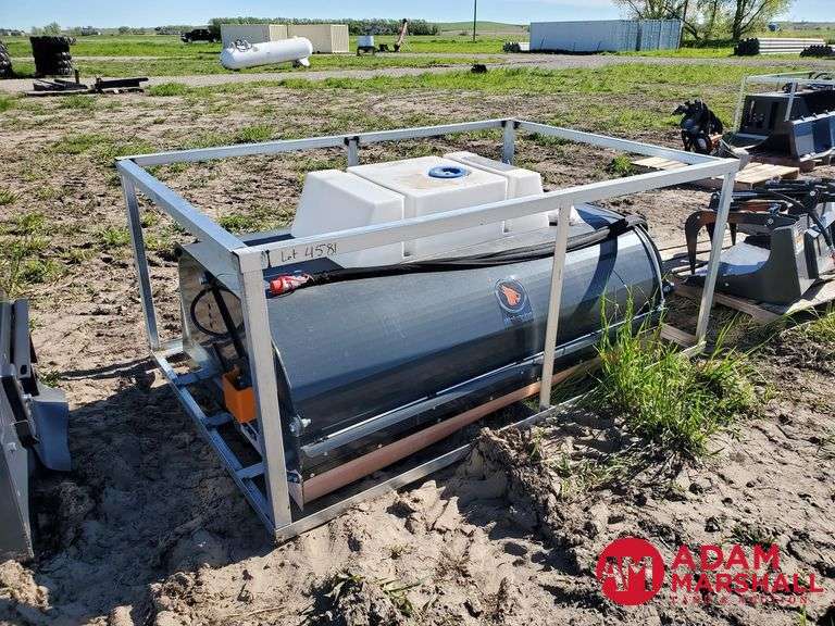 Unused Wolverine 72" Wide Hydraulic Sweeper w/ Water Tank for Skid ...