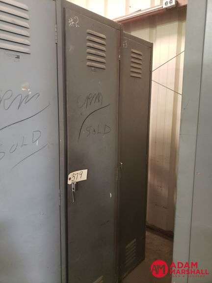 (2) Stand alone metal lockers/cabinets - Adam Marshall Land & Auction, LLC