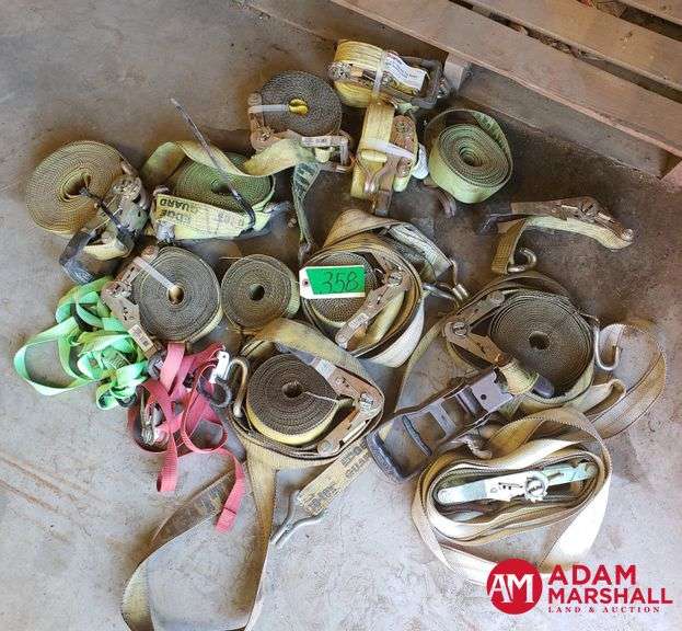 Assorted ratchet straps and ratchets;some unused - Adam Marshall Land ...