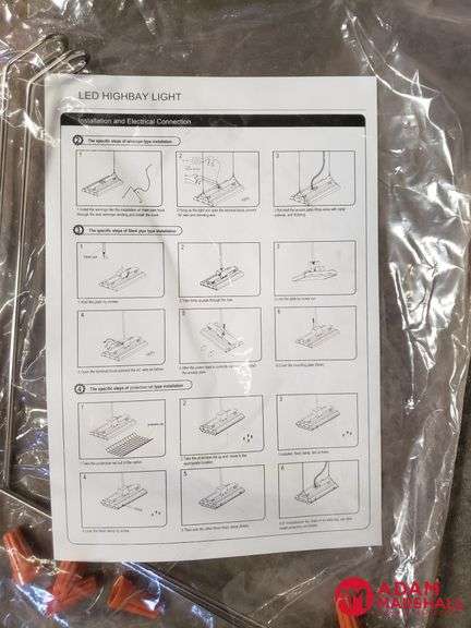 (3) LED Highbay lights with chains mounting accessories - Adam Marshall ...