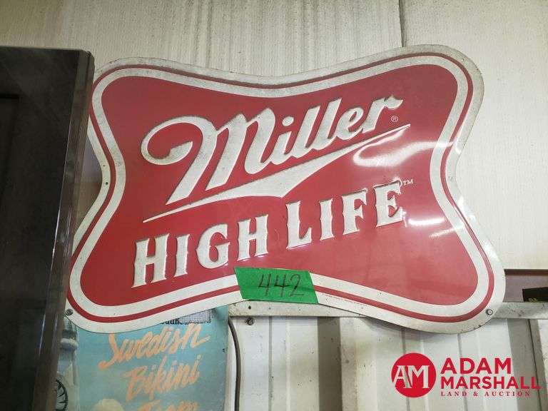 Metal Miller High Life sign & Swedish bikini poster. - Adam Marshall ...