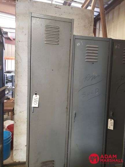 (2) Stand alone metal lockers/cabinets - Adam Marshall Land & Auction, LLC