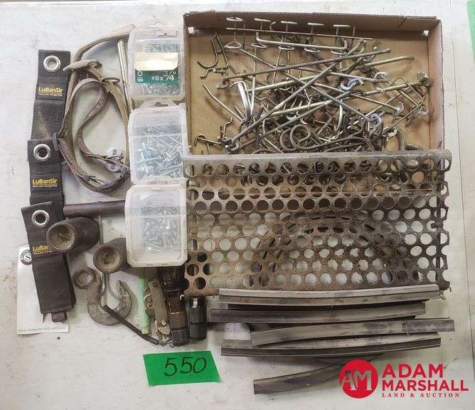 Storage straps, weights, screws and more - Adam Marshall Land & Auction ...