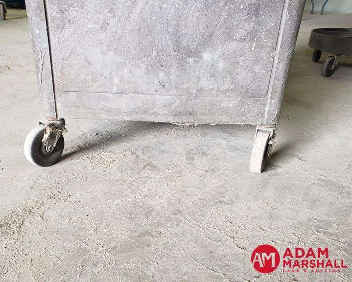 Rolling trash can with 2 openings - Adam Marshall Land & Auction, LLC