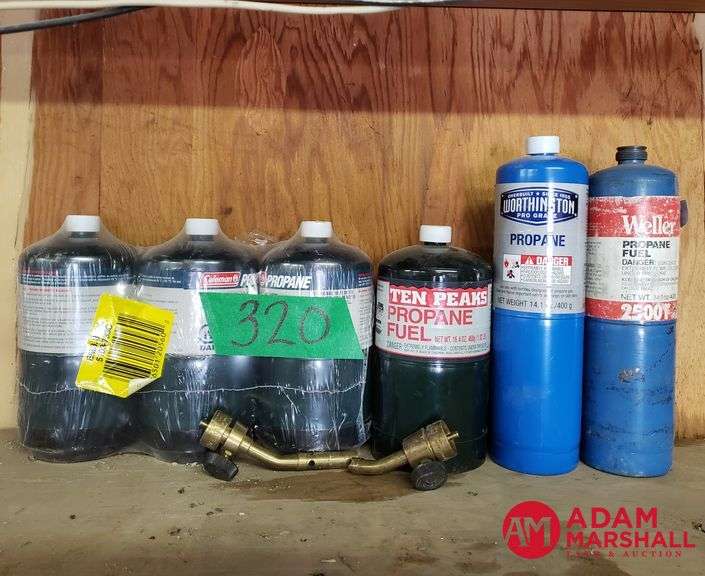 Assorted propane fuel (some new) & ends - Adam Marshall Land & Auction, LLC