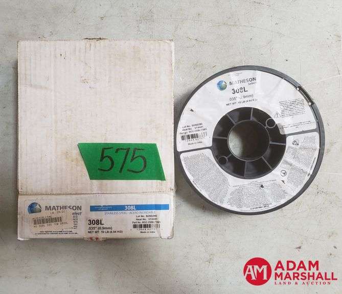 Matheson 308L stainless steel welding wire. .035" - Adam Marshall Land ...
