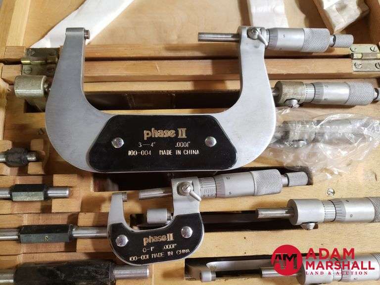 Phase II Inch Outside Micrometer kit - Adam Marshall Land & Auction, LLC