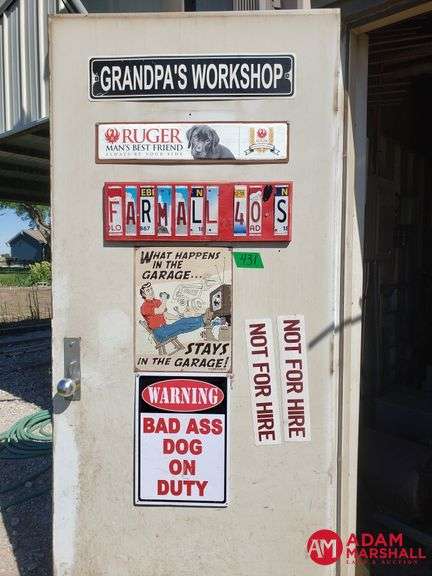 (7) signs on door (2 are magnetic) *Buyer must remove - Adam Marshall ...