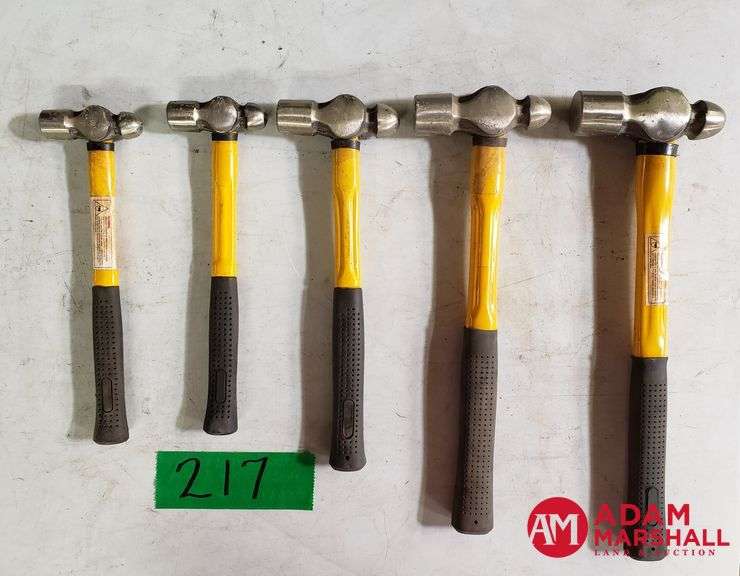 (5) Ball peen hammers - Adam Marshall Land & Auction, LLC