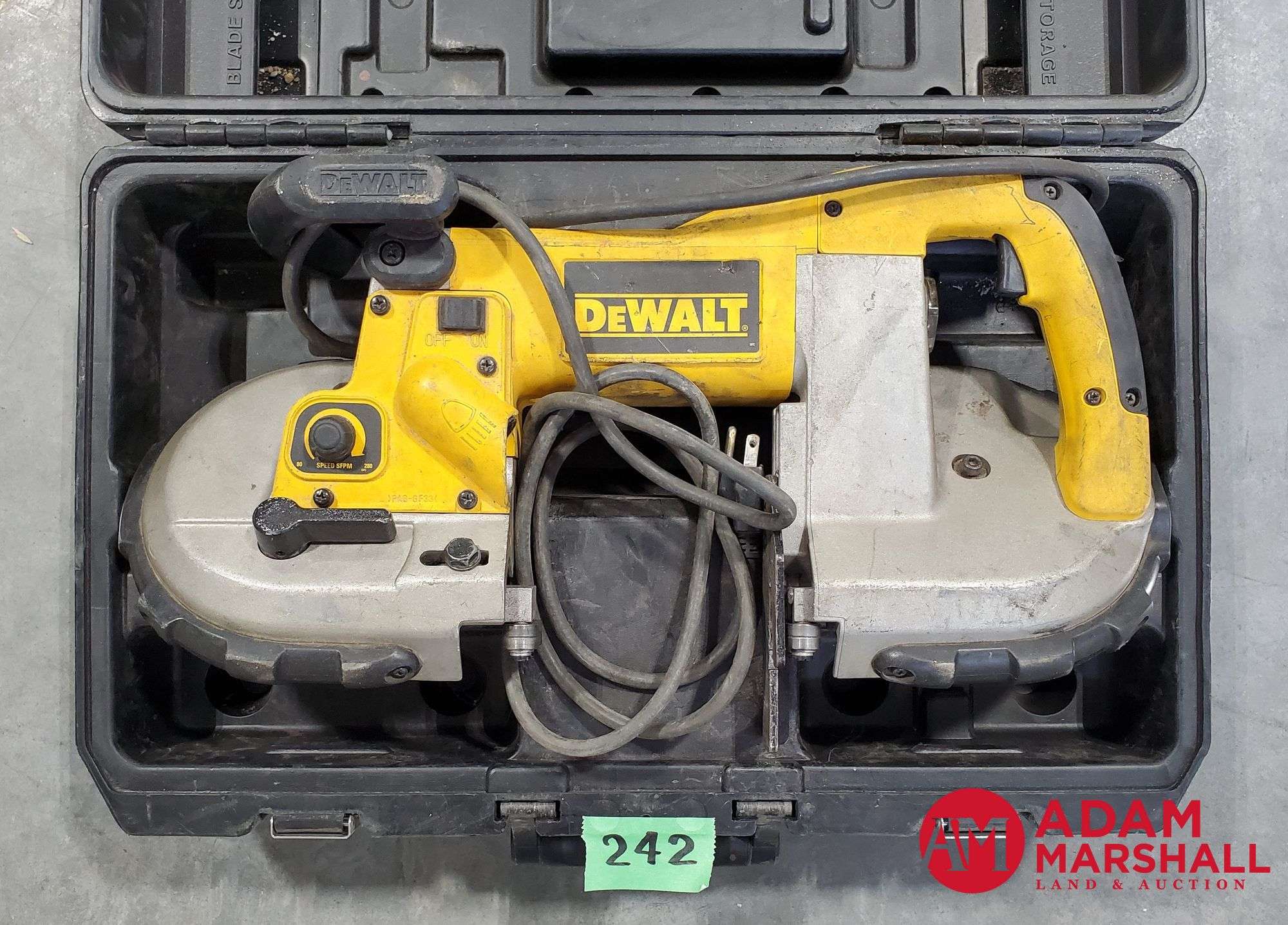 DeWalt D28770 Corded 4 3 4 Deep Cut VS Band Saw W Case Adam Marshall Land Auction LLC