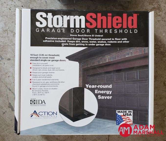 StormShield garage door threshold and Remote car starter - Adam Marshall Land & Auction, LLC