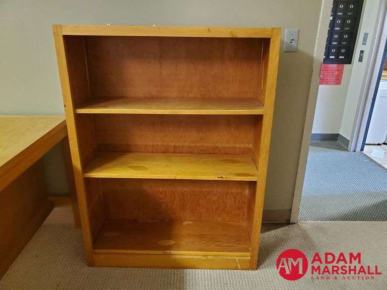 Three Shelf Wood Bookcase - 1 FT x 3 FT x 4 FT H - Adam Marshall Land ...