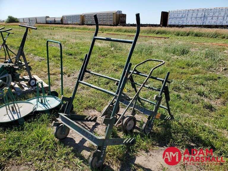 (2) Greenlee Foldable Cable Reel Transporters (1) Two-Wheel Hand Truck ...