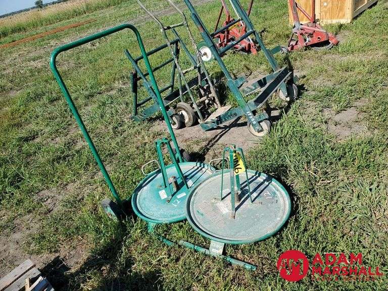 (2) Greenlee 37202 BX-Armored Cable Dispensers w/ Two Wheel Cart - Adam ...