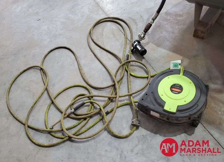 Ingersol Rand T30 120 Gallon Air Compressor W/Legacy Hose & Reel - Adam ...