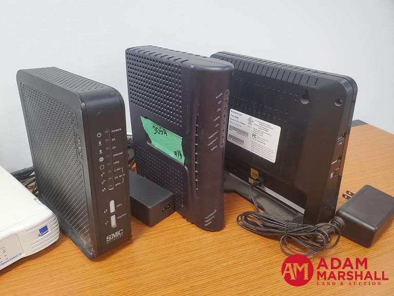 (6) Assorted Wireless Routers, Various Models - Adam Marshall Land ...