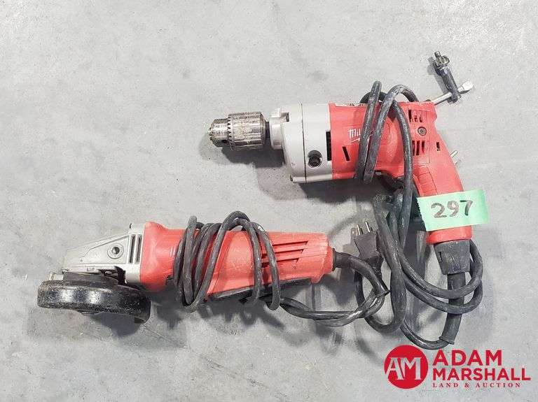 Milwaukee - 0234-6 Corded 1/2" Magnum Holeshooter & 6147-0 Corded 4-1/2 ...