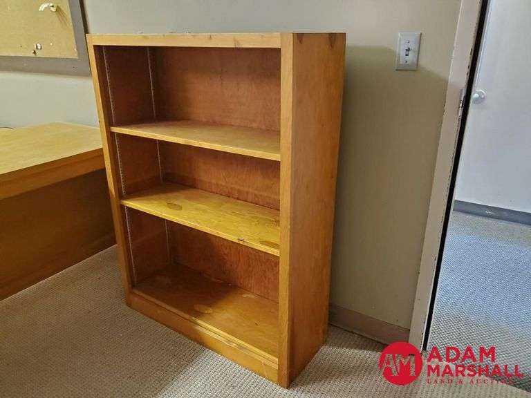 Three Shelf Wood Bookcase - 1 FT x 3 FT x 4 FT H - Adam Marshall Land ...