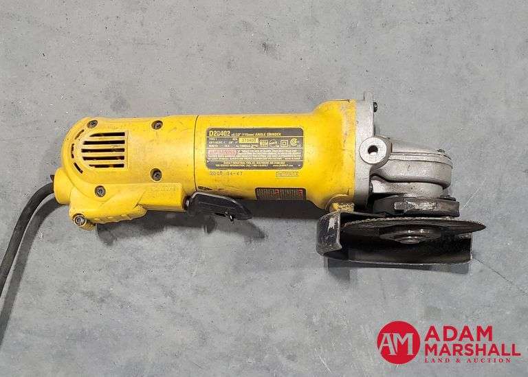 DeWalt D28402 Corded 4-1/2" Angle Grinder W/Case - Adam Marshall Land ...