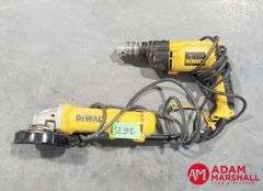 DeWalt - DW511 Corded 1/2" VSR Hammer Drill & DW402 Corded 4-1/2" Angle ...
